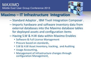 Maximo integration to other systems by Bashar Mahasen | PDF