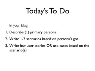 TWS 2014 – Personas, scenarios, user stories | PPT