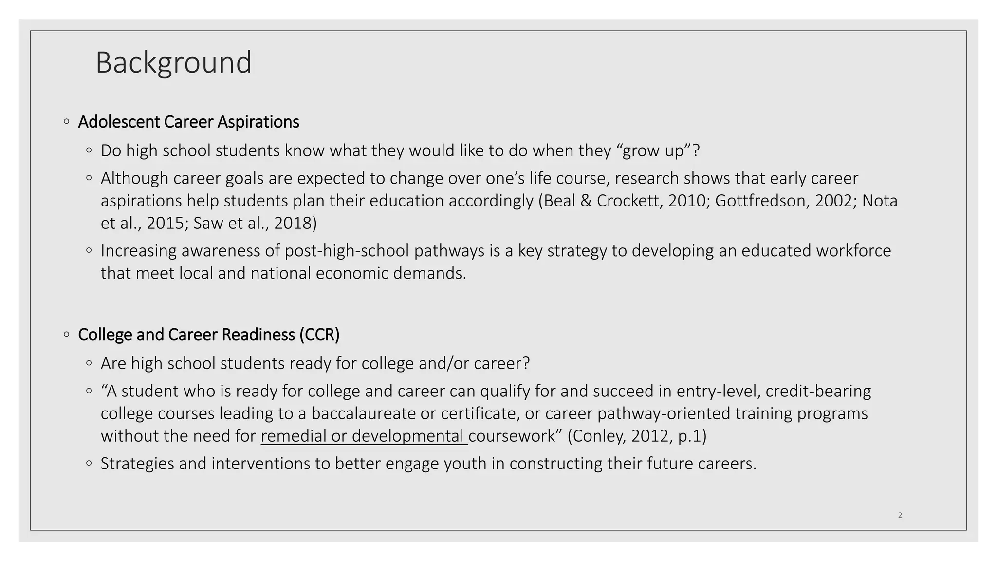 Disrupted Futures 2023 | Matching high school endorsement and major ...