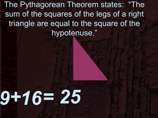 Day 2 - Unit 3 - Work Period - Pythagorean Theorem PowerPoint ...