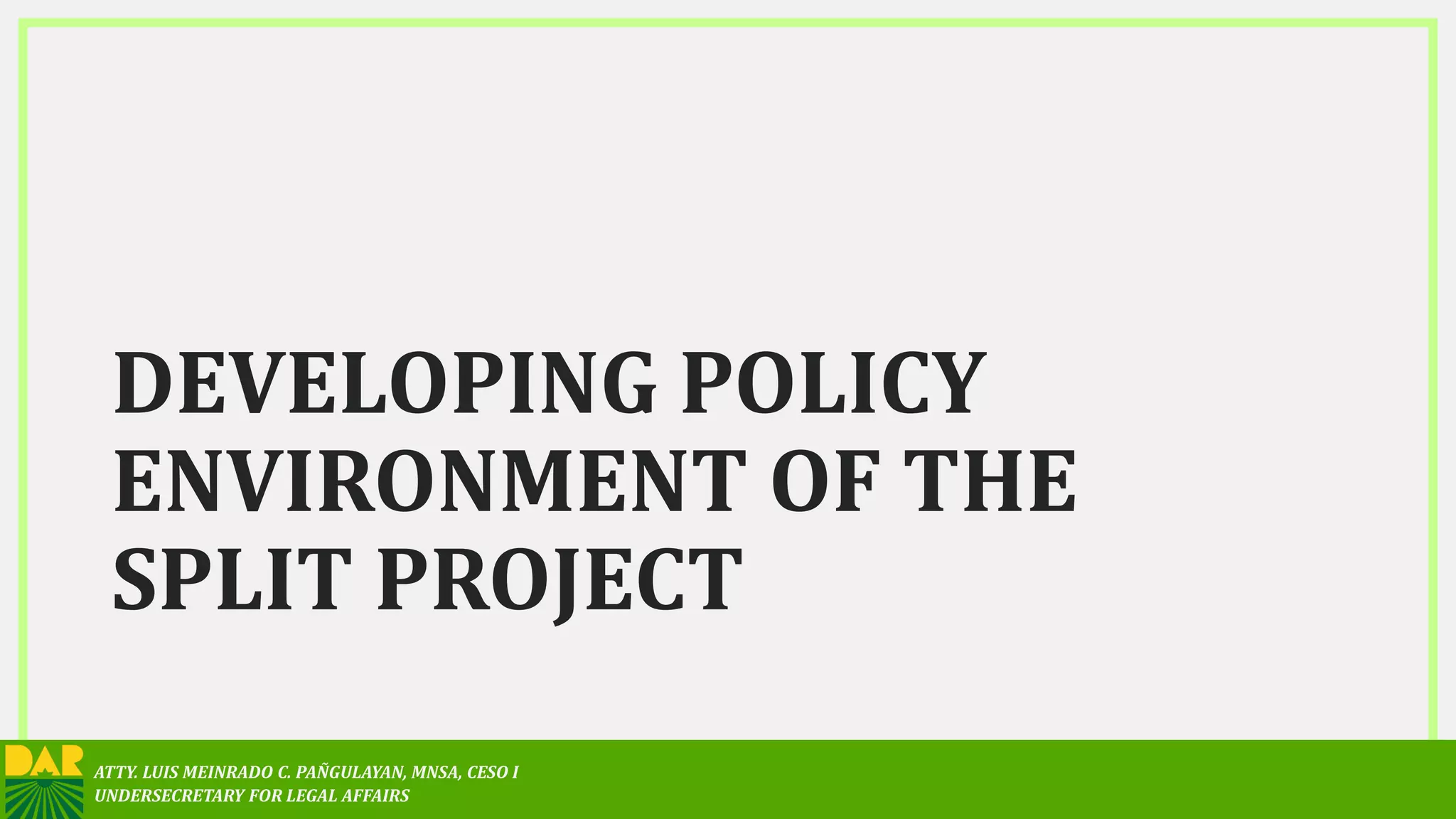 cascading of DAR SPLIT | PDF