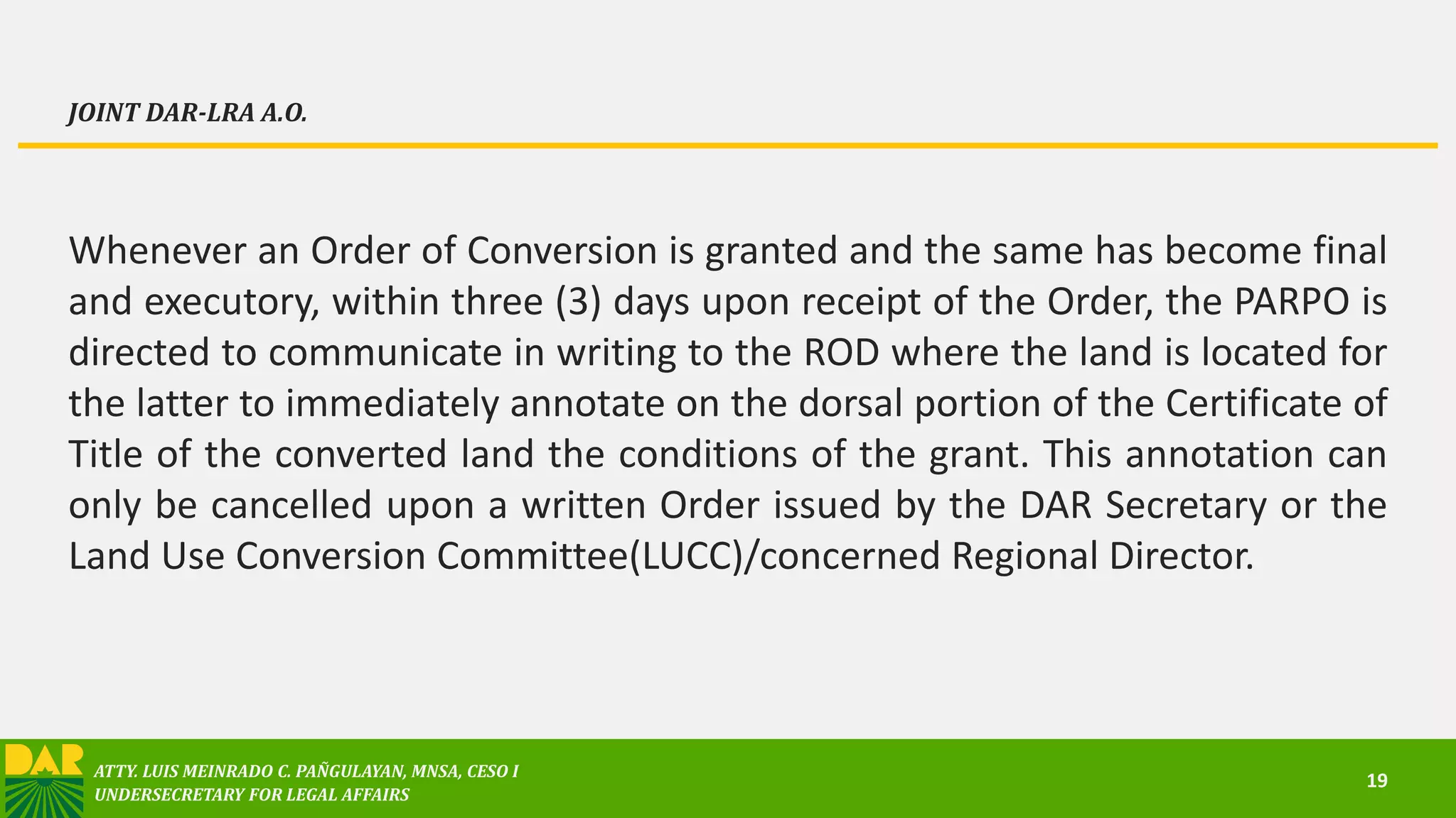 cascading of DAR SPLIT | PDF