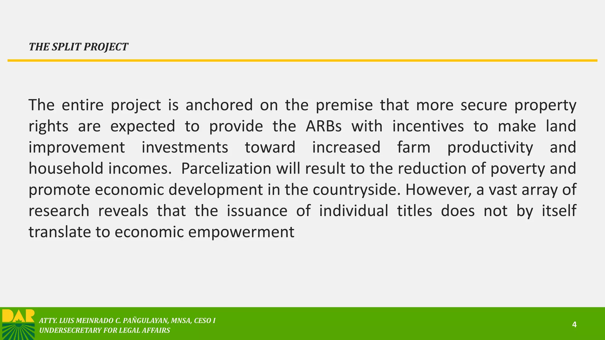 cascading of DAR SPLIT | PDF