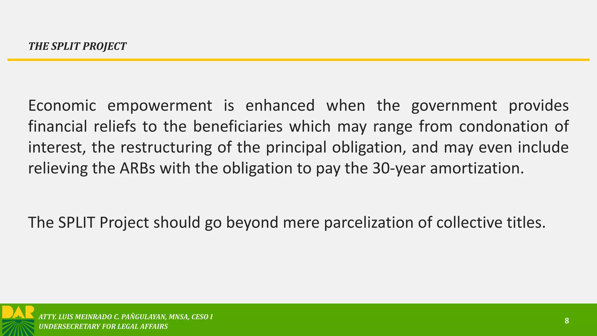 cascading of DAR SPLIT | PDF