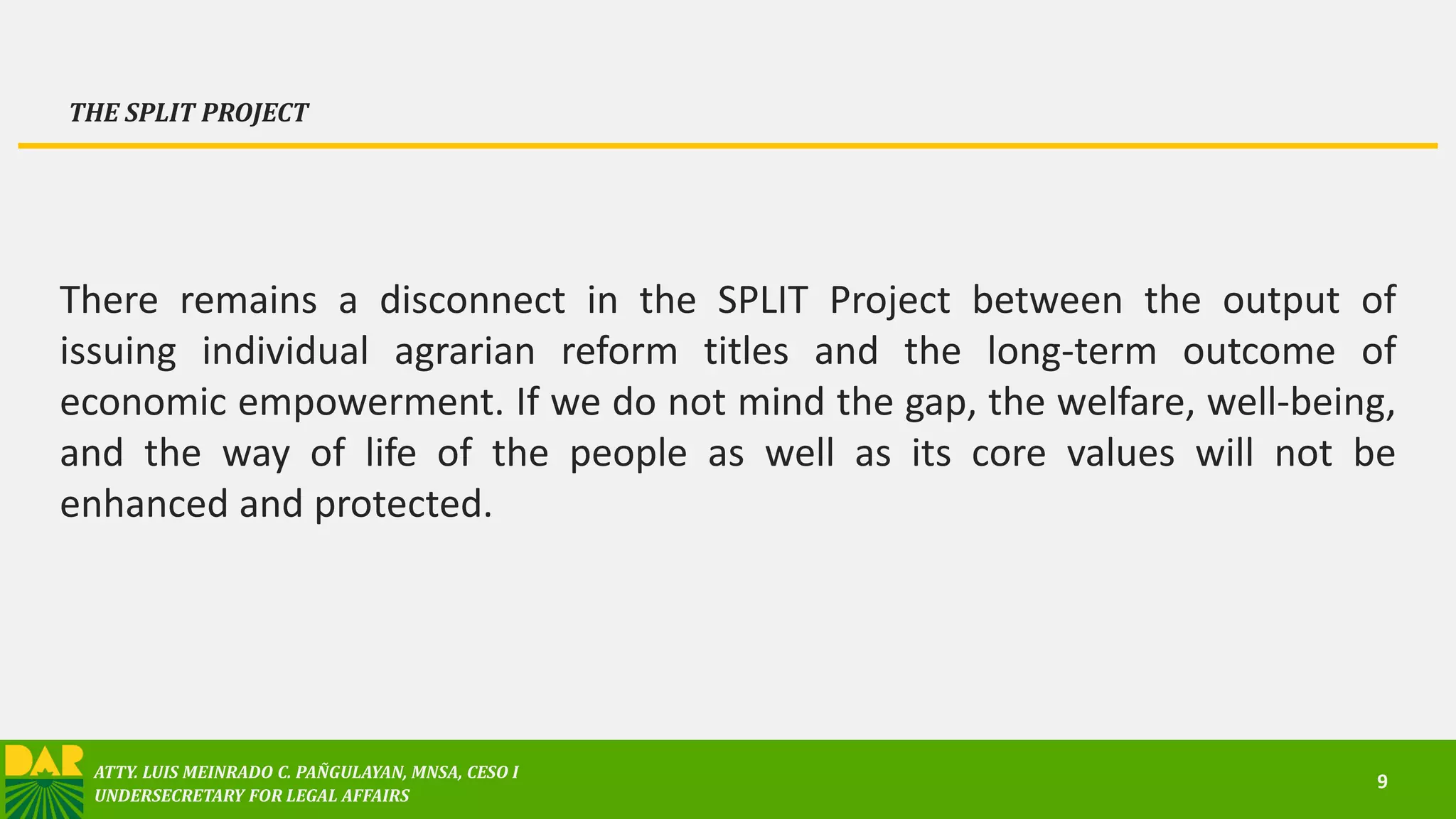 cascading of DAR SPLIT | PDF