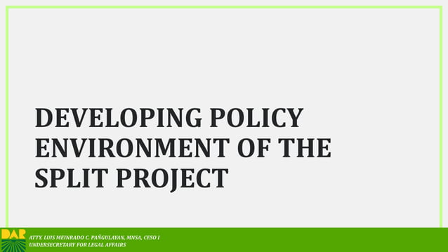 cascading of DAR SPLIT | PDF | Land and Farms | Real Estate