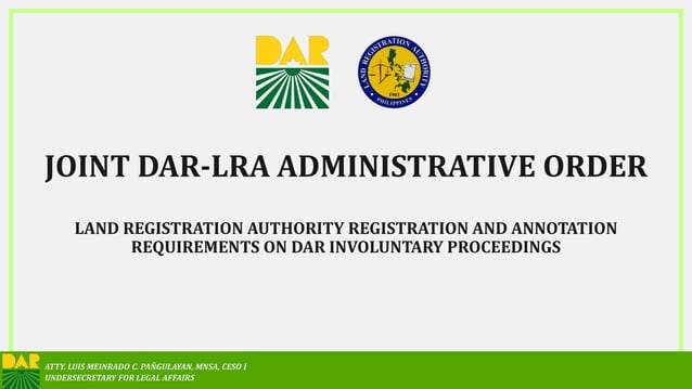 cascading of DAR SPLIT | PDF | Land and Farms | Real Estate
