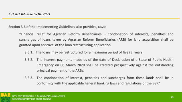 cascading of DAR SPLIT | PDF | Land and Farms | Real Estate