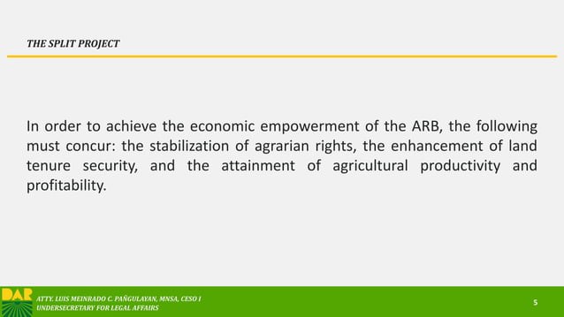 cascading of DAR SPLIT | PDF | Land and Farms | Real Estate