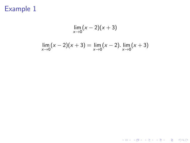 Day 2: Basic Properties of Limits | PDF