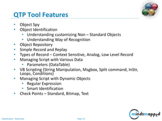QTP/UFT Overview and Installation | PPT