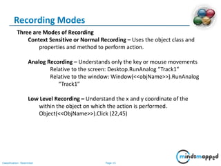 QTP/UFT Overview and Installation | PPT