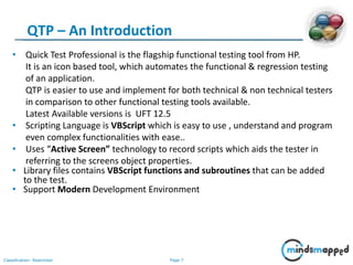 QTP/UFT Overview and Installation | PPT
