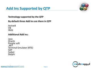 QTP/UFT Overview and Installation | PPT