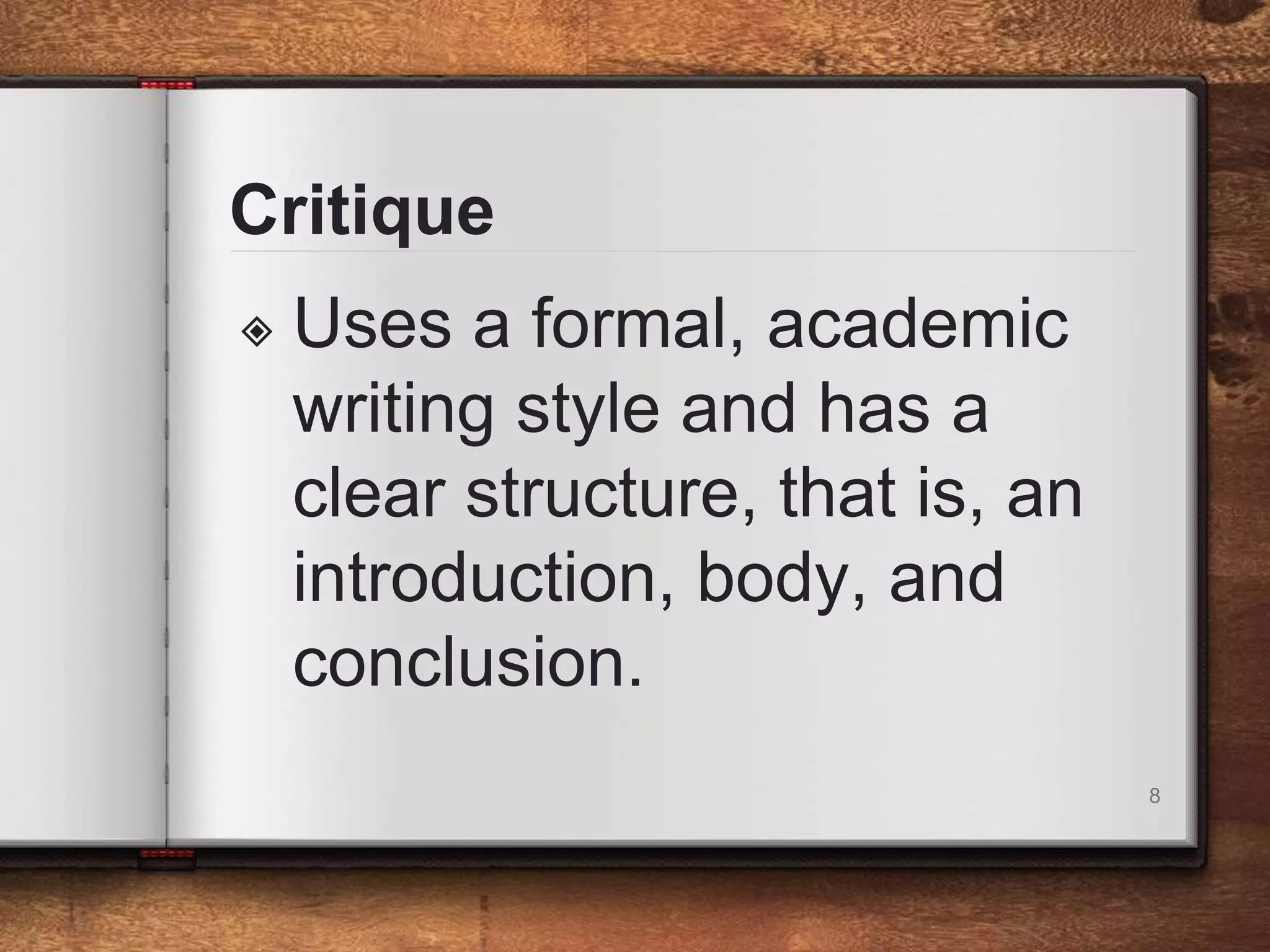 Critical Approaches in Writing a Critique presentation.pptx