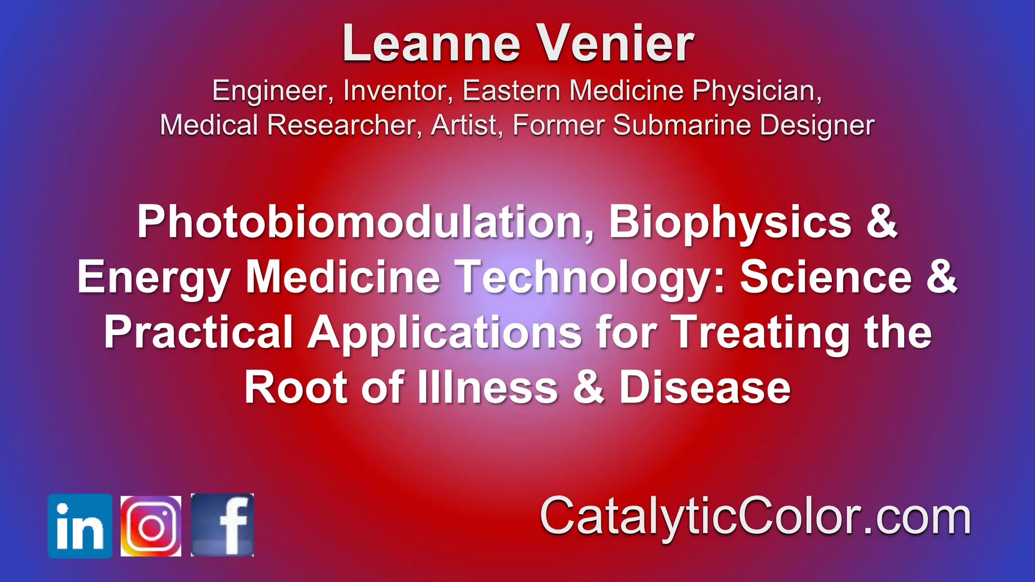 Photobiomodulation, Biophysics and Energy Medicine Technology: The ...