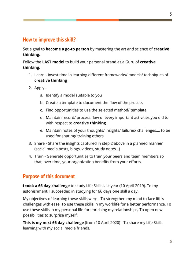 Day 23 creative thinking skill | PDF