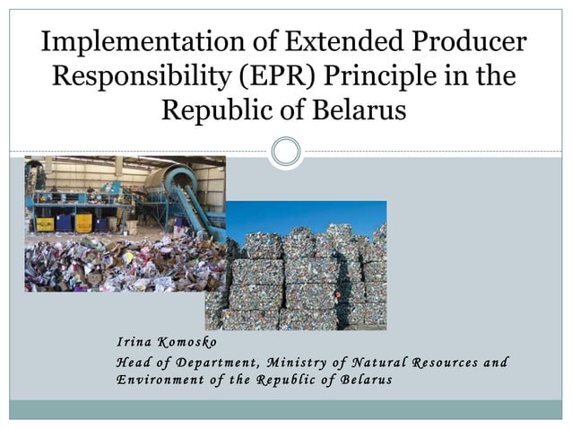 EaP GREEN: Implementation of Extended Producer Responsibility (EPR ...