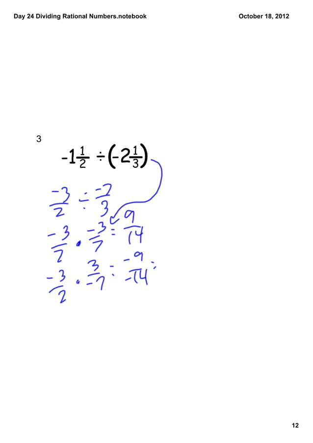 Day 24 dividing rational numbers | PDF