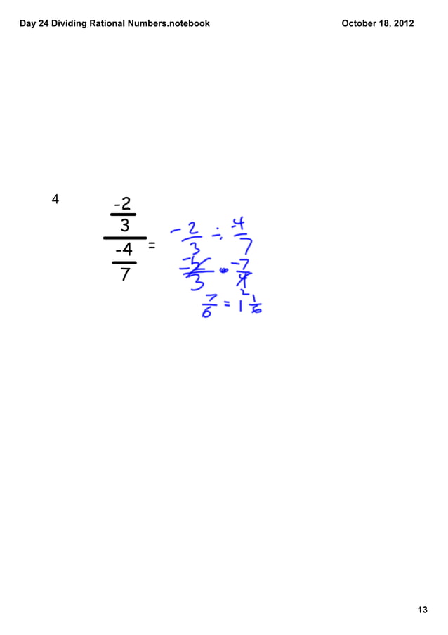 Day 24 dividing rational numbers | PDF | Free Download