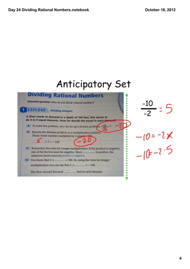 Day 24 dividing rational numbers | PDF