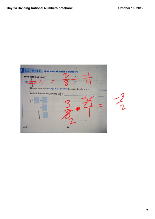 Day 24 dividing rational numbers | PDF