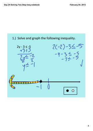 Day 24 solving two step ineq | PDF