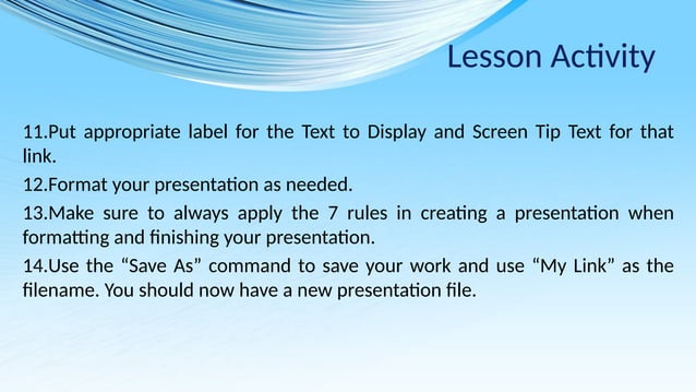 Day 25-28 Presentation Software (hyperlink & action buttons).pptx | Desktop Publishing ...