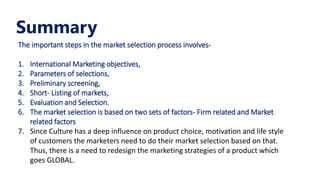 Global market selection and Cultural Influence | PPTX | Business ...
