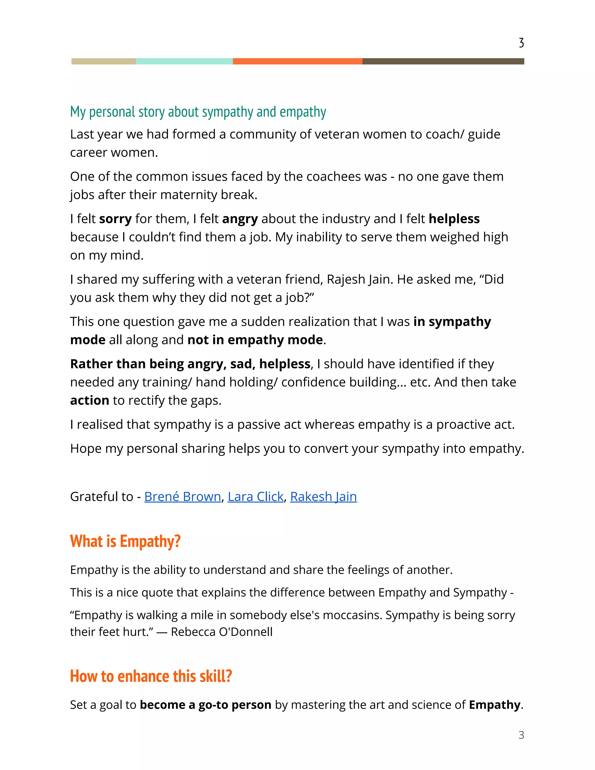 Day 28 empathy | PDF | Career Planning | Careers