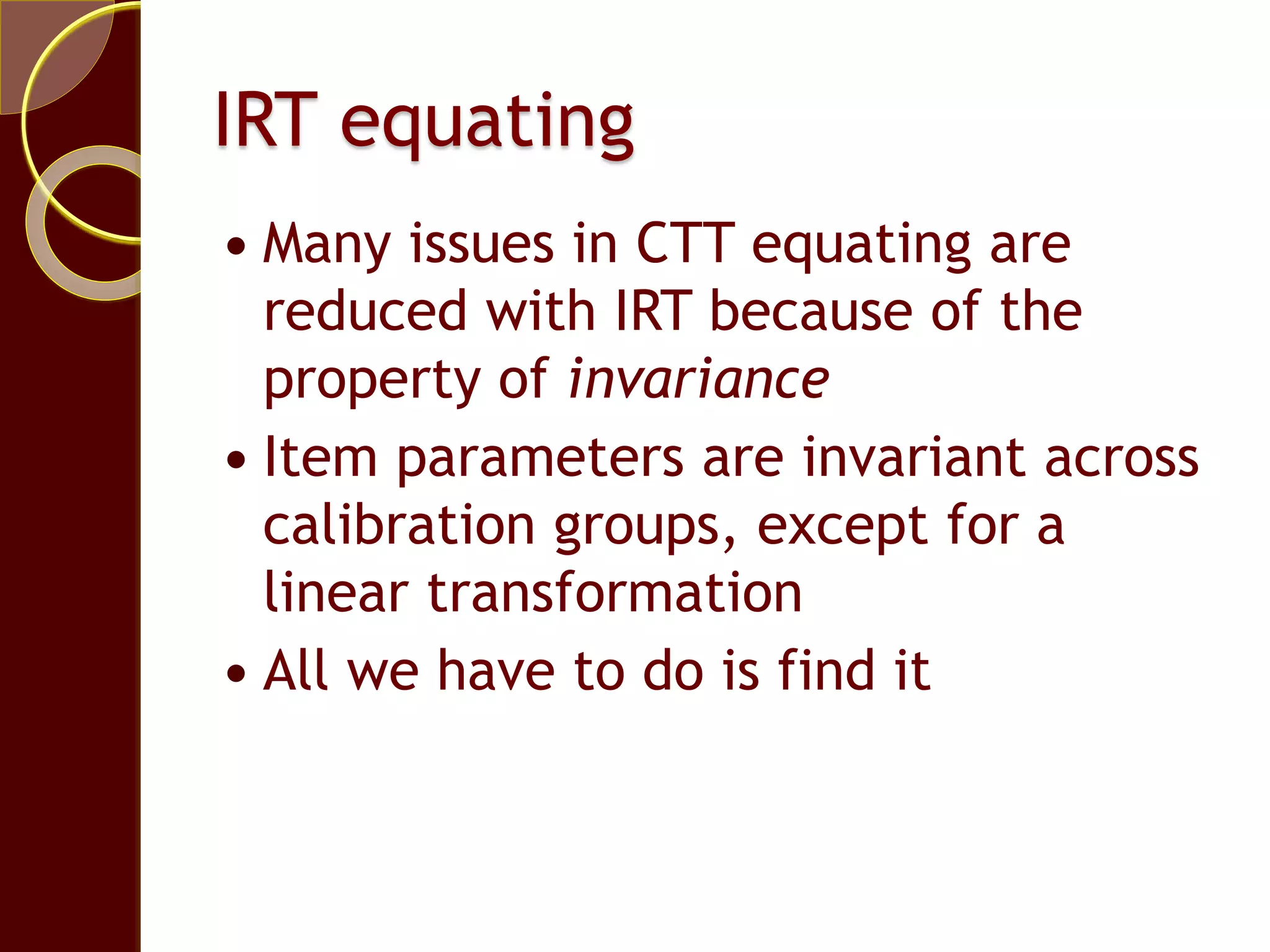 Implementing Item Response Theory | PPTX
