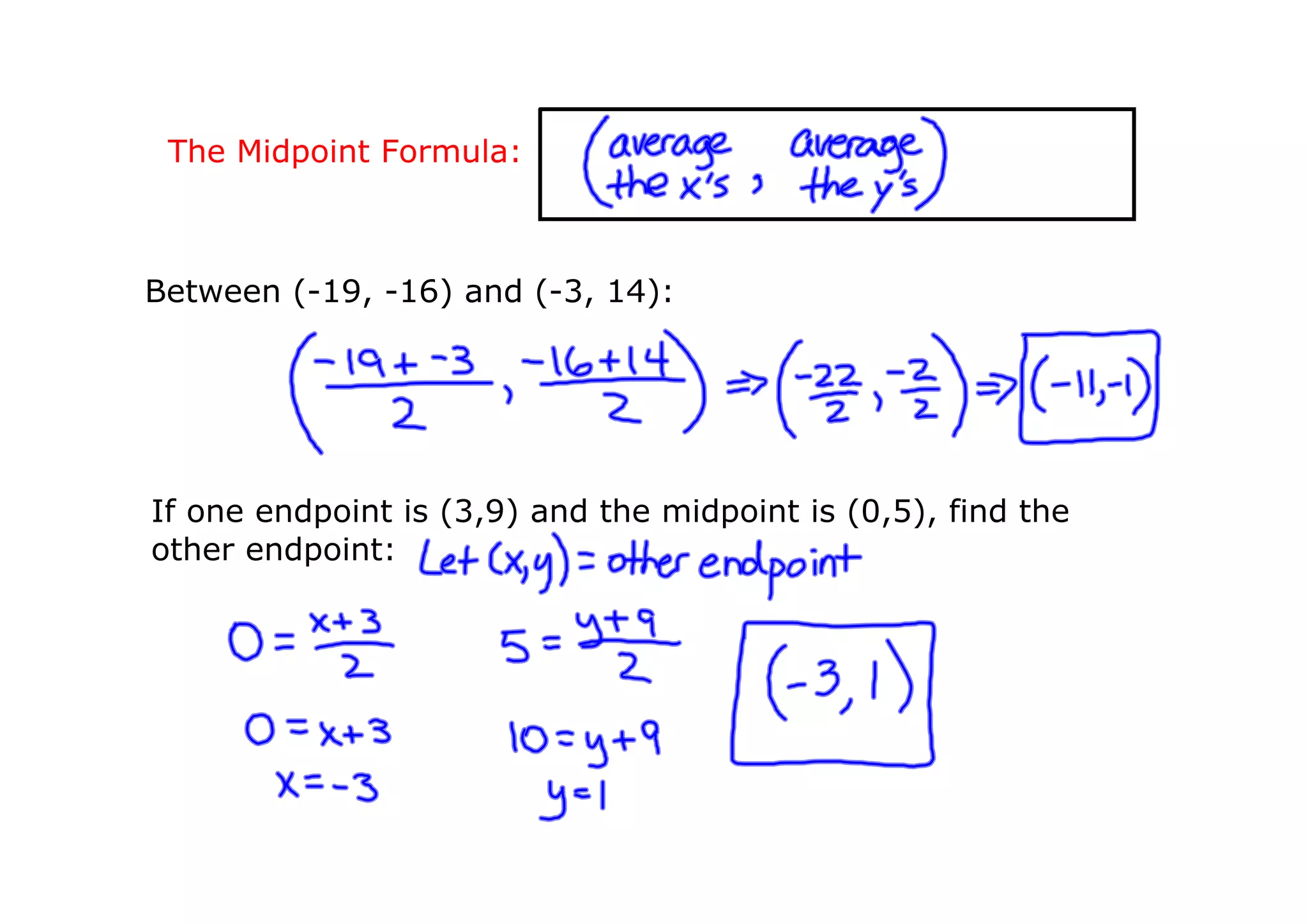 Day 2 And 3 Midpoint And Slope | PDF