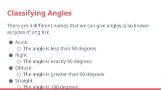 Geometry Basics: Classifying & Naming Angles & Angle Pair Relationships ...