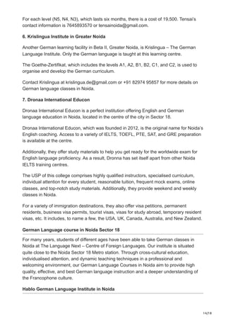 French Language Courses Noida Fees | PDF