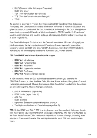 French Language Course Online With Certificate | PDF