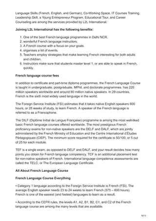 Diploma course in french language in Noida | PDF | Postgraduate ...