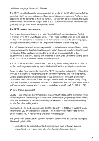 Levels in french language courses | PDF