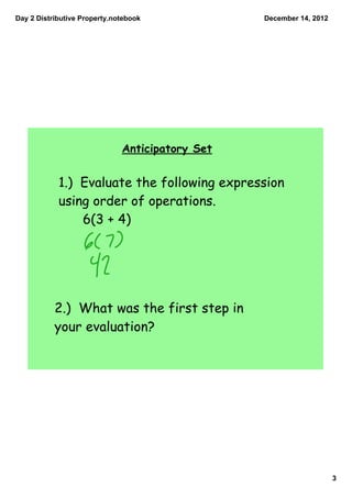 Day 2 distributive property | PDF