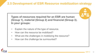 DAY 2: Planning and preparation for an ESR | PPT