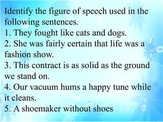 English 6 The Different Figures of speech | PPTX
