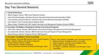IBM Health and Social Programs Summit: Innovation That Matters: Partner ...