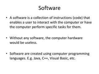 Day 2 hardware & software | PPTX | Operating Systems | Computer Software and Applications
