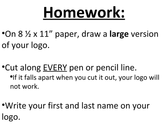 Day 2 homework logo | PPT