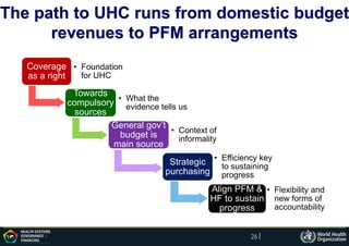 Health Financing for UHC – two sides of the coin | PPT