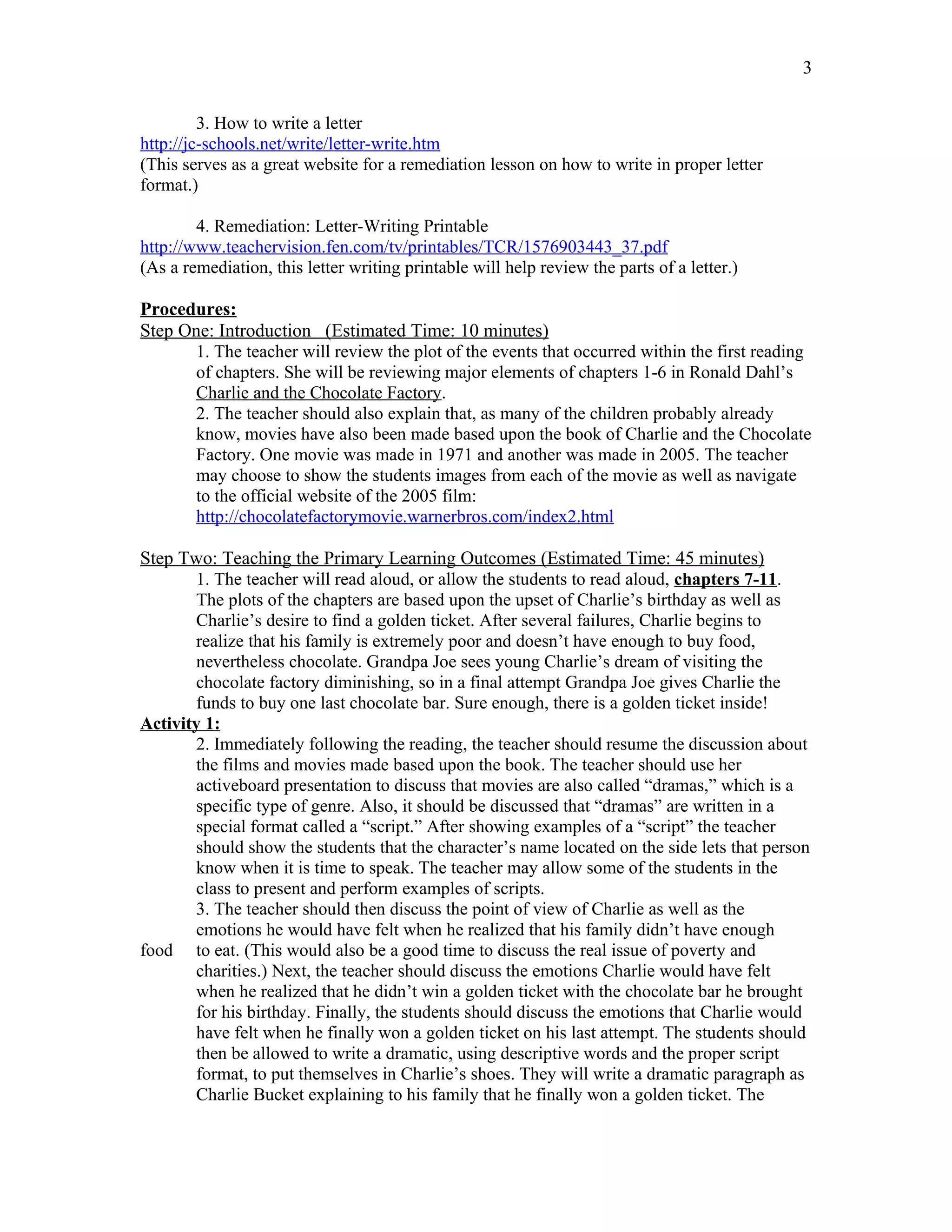 Day 2 lesson plan | DOC | Drama | Genres