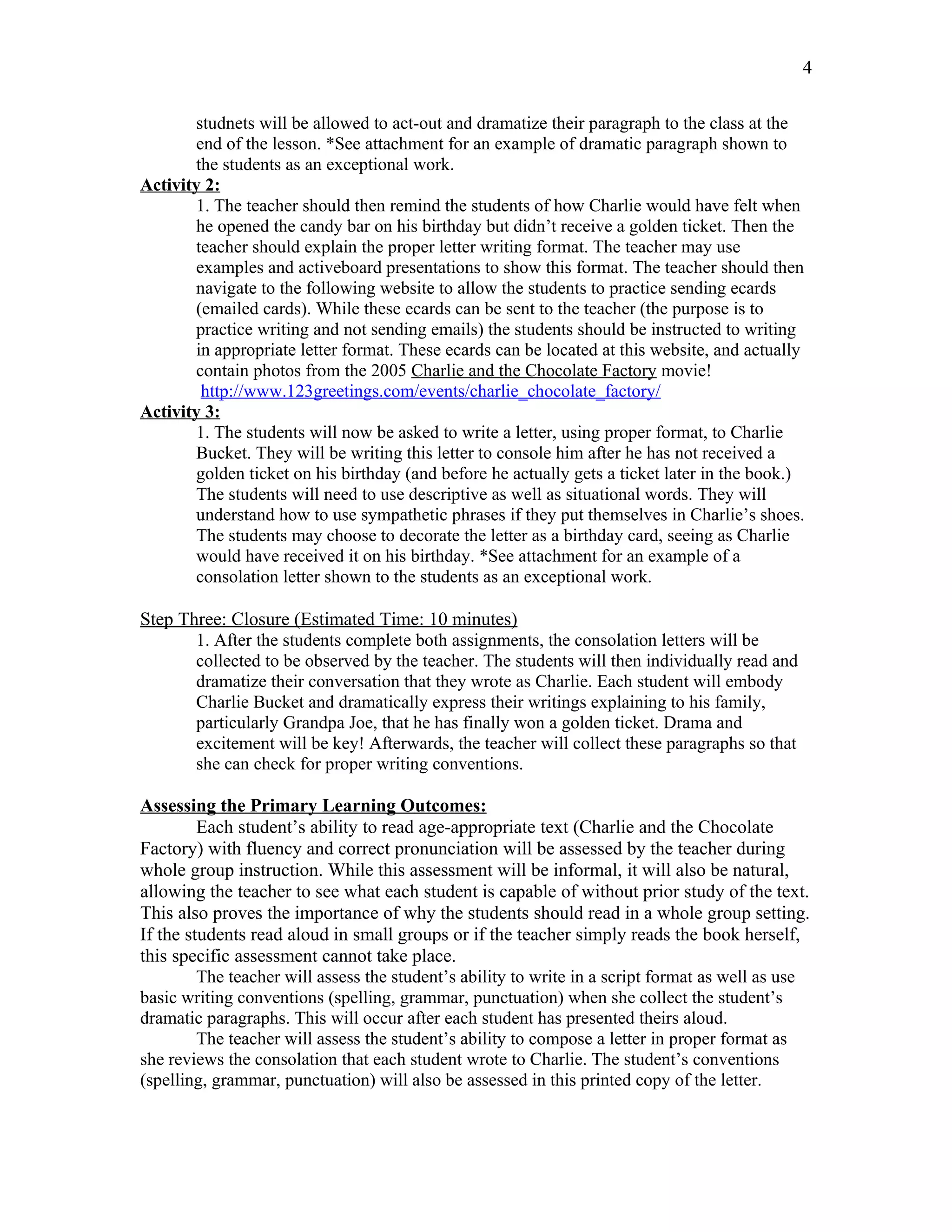 Day 2 lesson plan | DOC | Drama | Genres