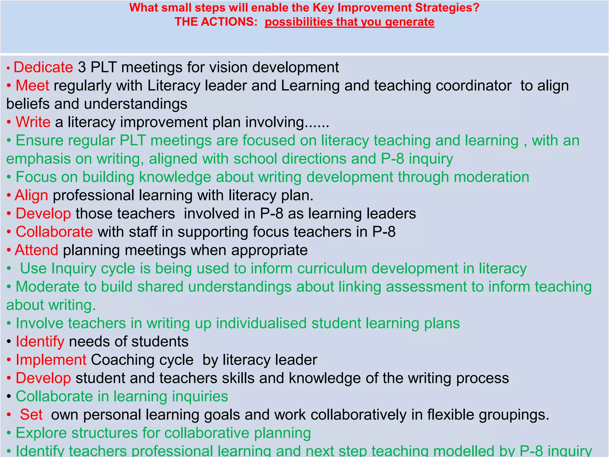 Day 2 literacy plan 31 05 13 | PPTX