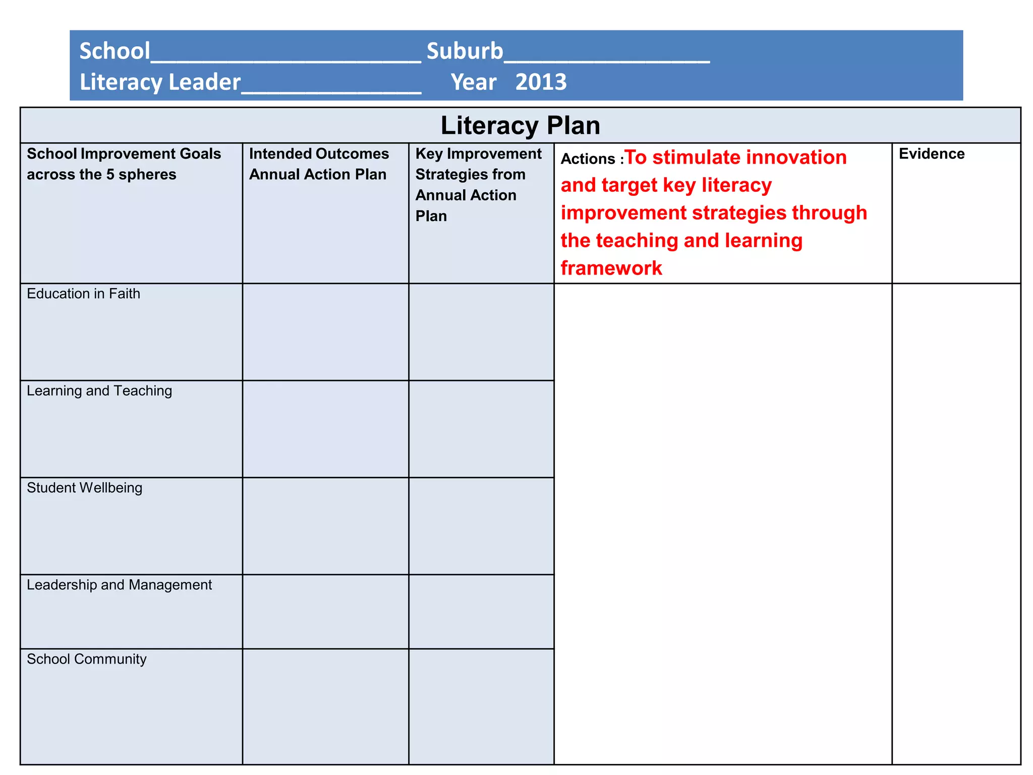Day 2 literacy plan 31 05 13 | PPTX