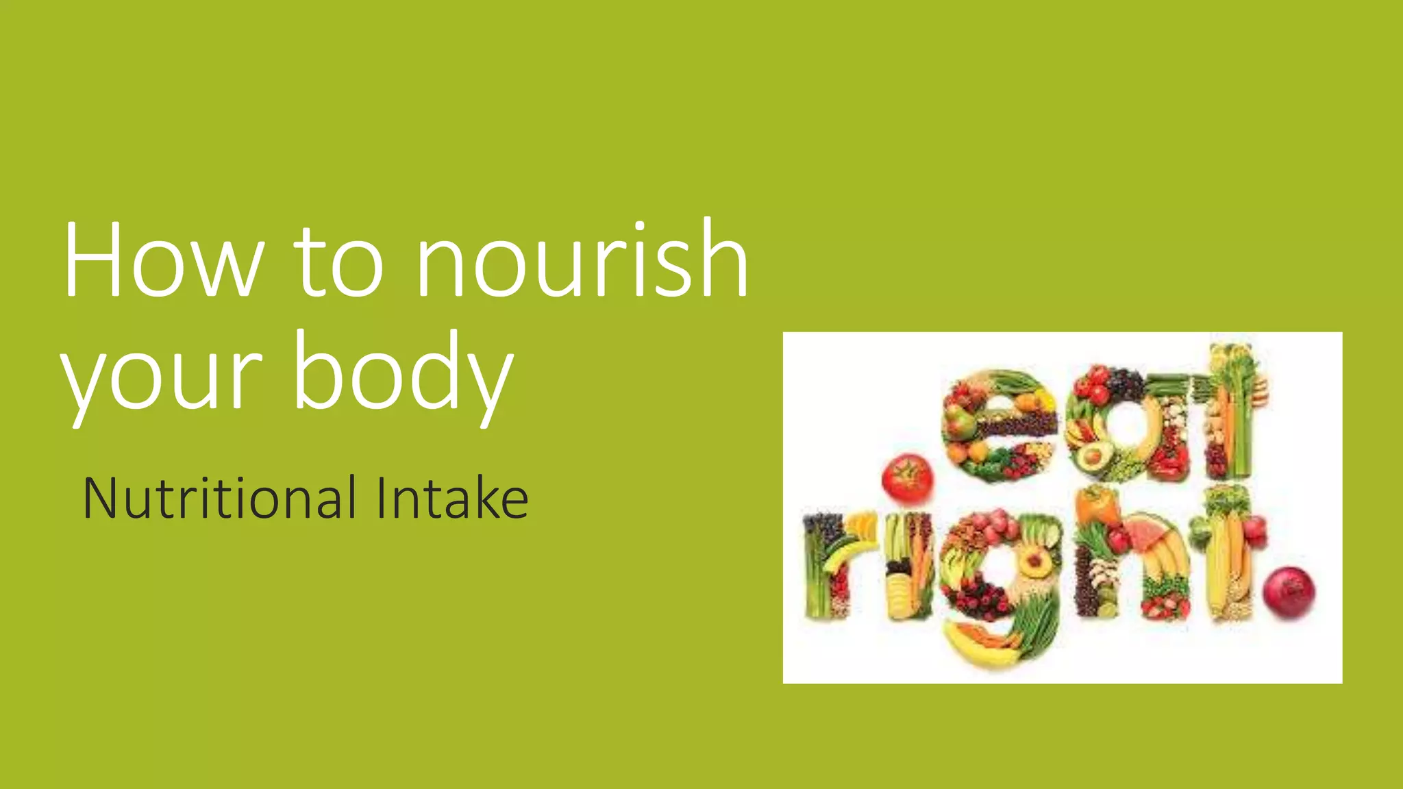 Nutritional intake | PPT