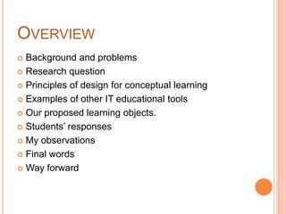 Conceptual learning through learning objects: application in ...